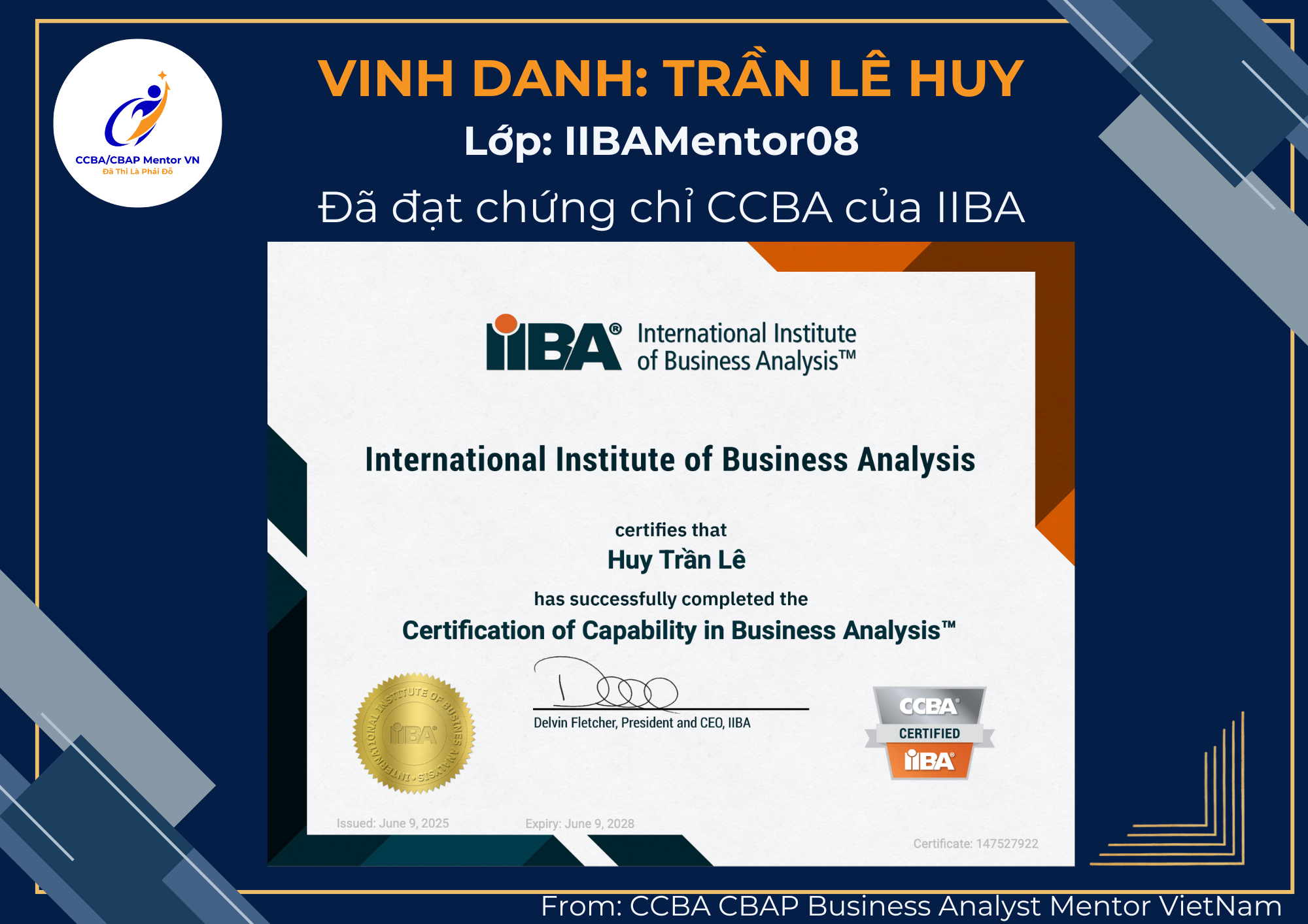 CCBA - Trần Lê Huy - IIBAMentor08